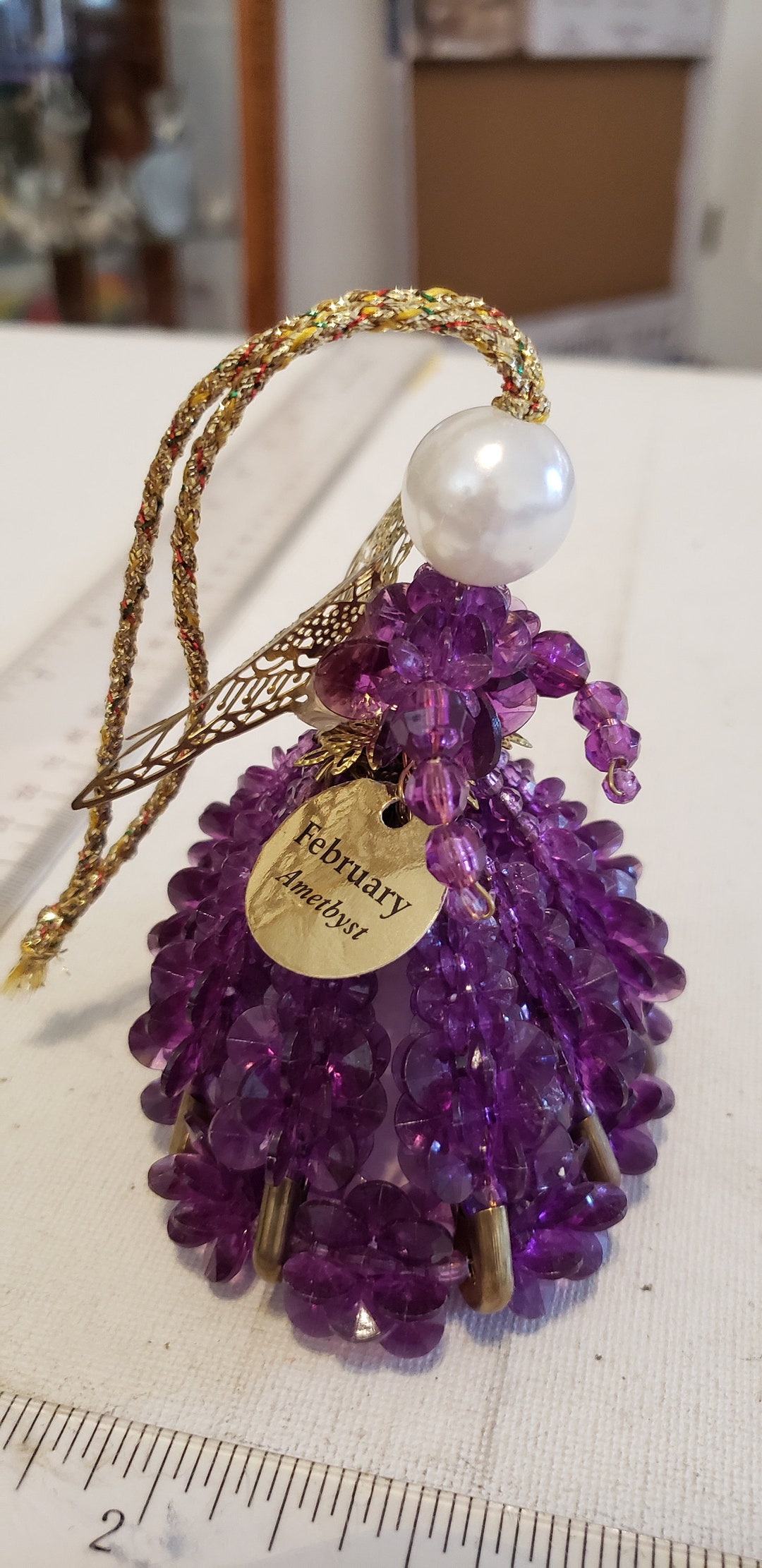 Purple Safety Pin Angel Ornament Excellent Condition - Etsy