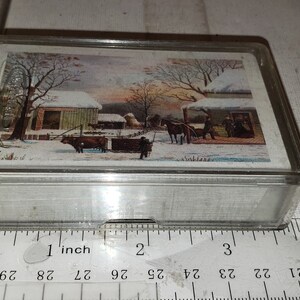 Whitman Playing Cards With Winter Scene Good Condition - Etsy