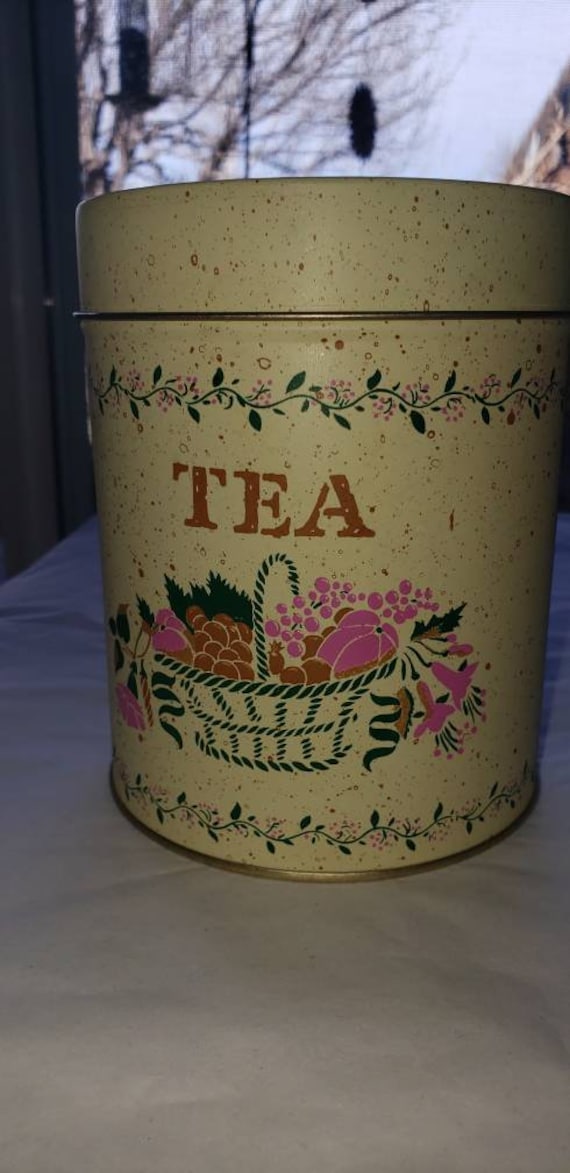 Tea Tin Retro Modern Kitchen Storage Flowers Punk TEA Tin Box | Etsy