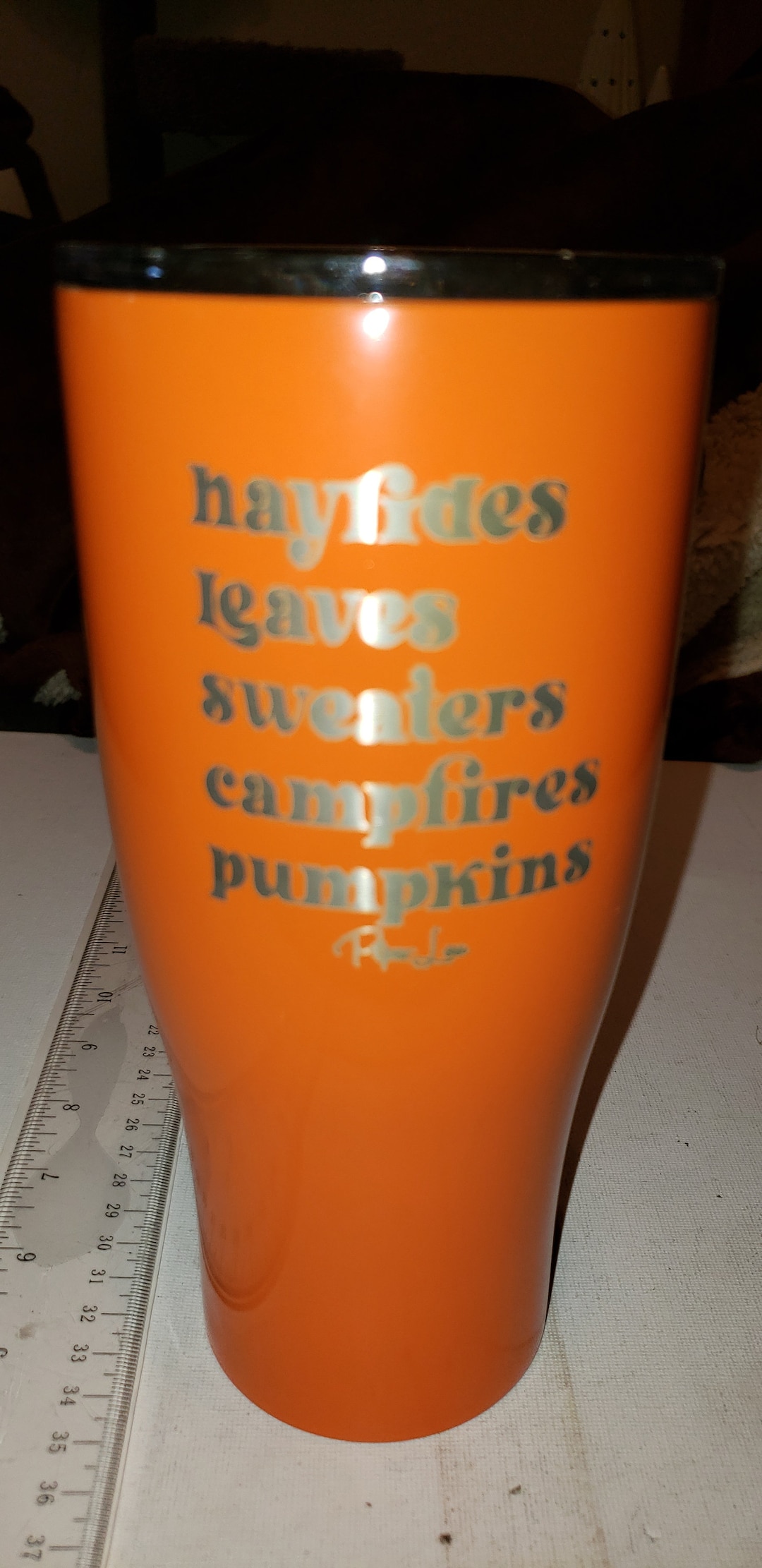 Metal Drink Cup Lid Fall Piper Lou Excellent Condition - Etsy