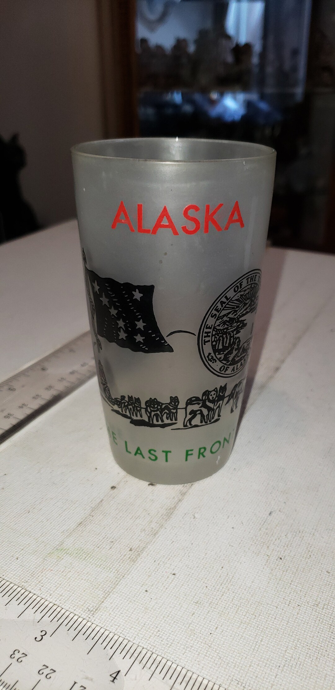 Alaska Frosted Glass Drinking Glass Excellent Condition - Etsy