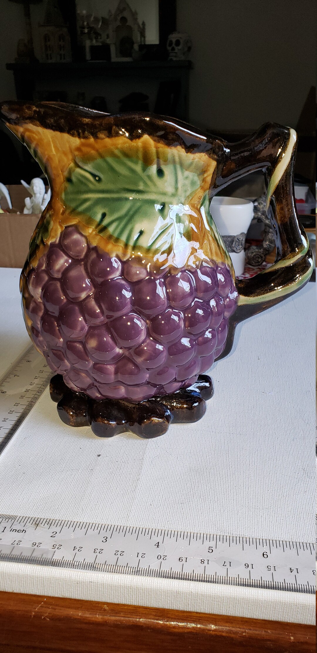 Ceramic Grape Cluster Pitcher Excellent Condition - Etsy