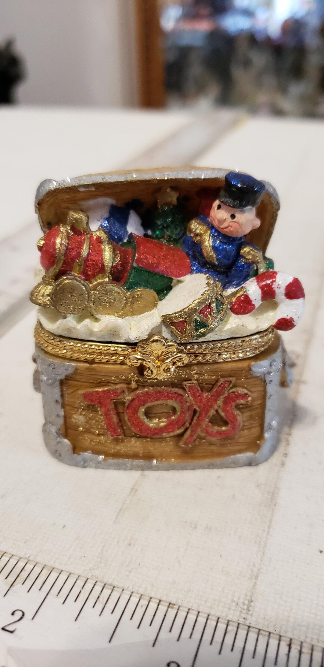Christmas Toy Chest Trinket Box Excellent Condition - Etsy
