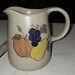Vintage Pottery Pitcher With Fruit Excellent Condition - Etsy
