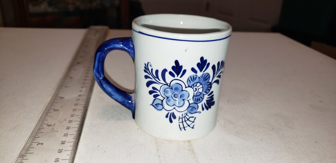 Delft Coffee Mug Tulip Flower Marked Excellent Condition - Etsy