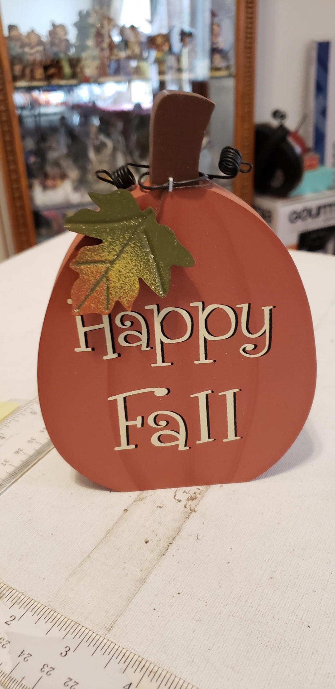 Wall Decor Pumpkin Sign HAPPY FALL Excellent Condition Wood - Etsy