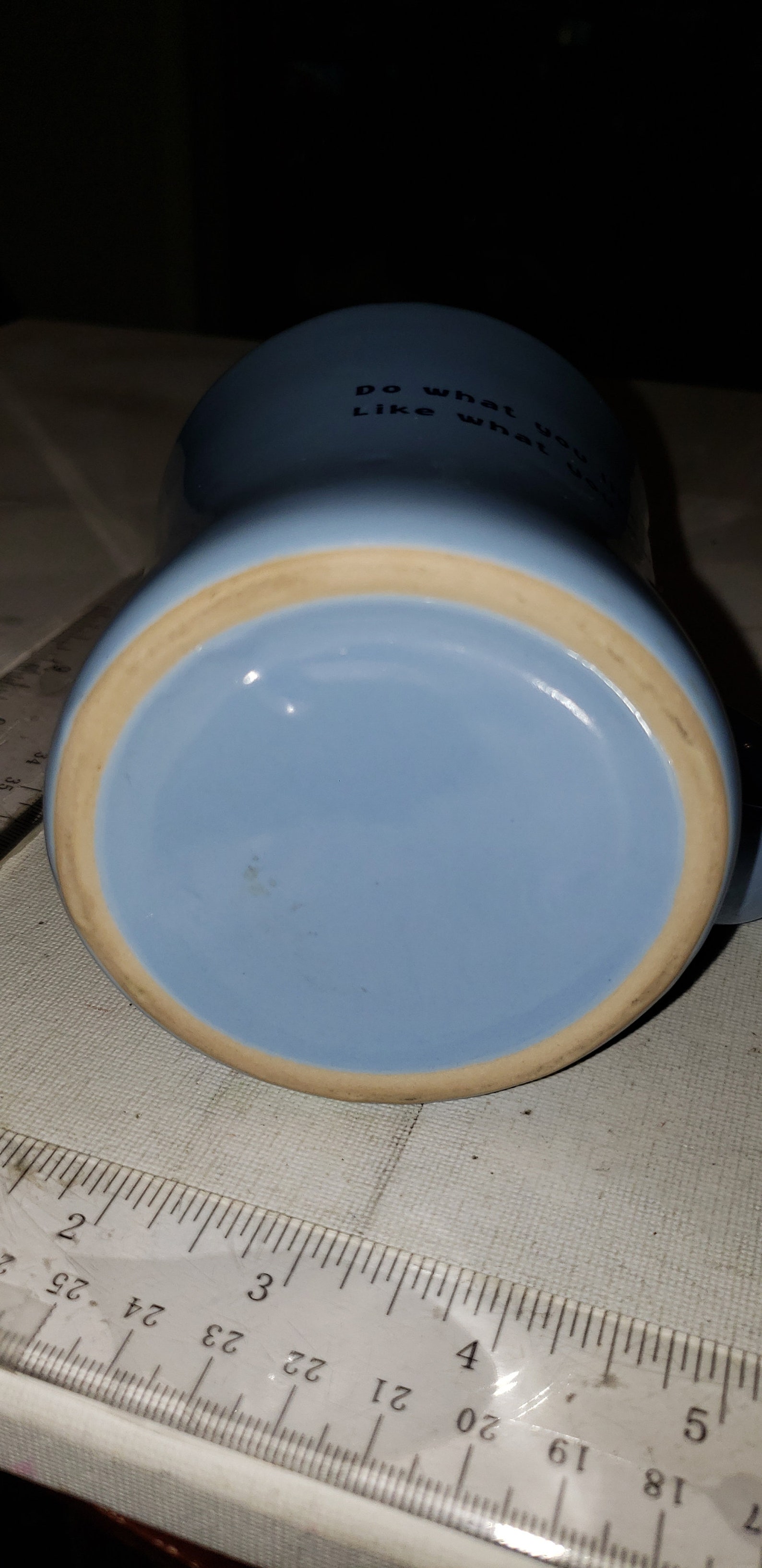 Blue Restaurant Coffee Mug With Yoga Man Excellent Condition - Etsy