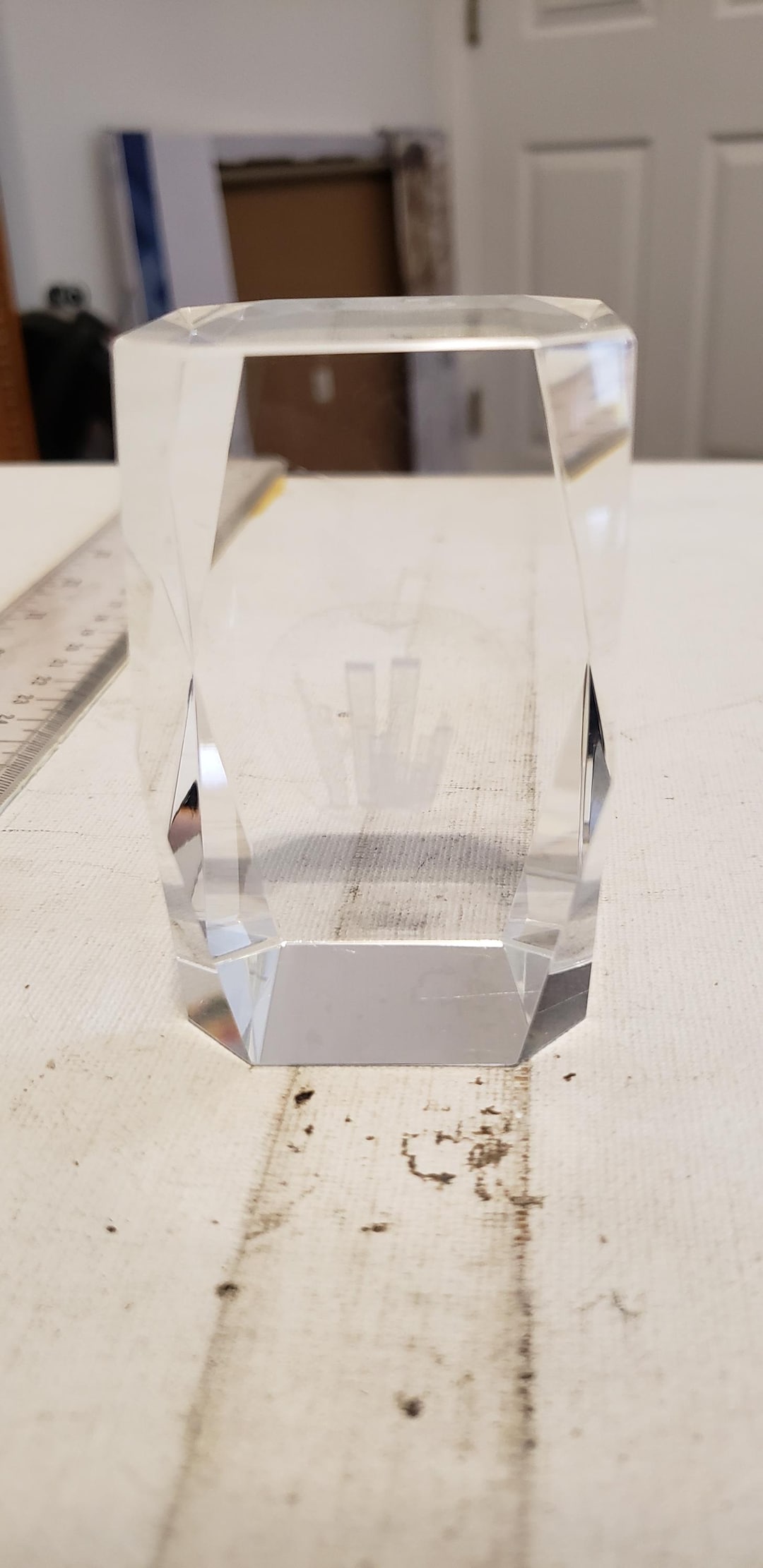 Laser Cut New York City With Twin Towers Paperweight Excellent ...