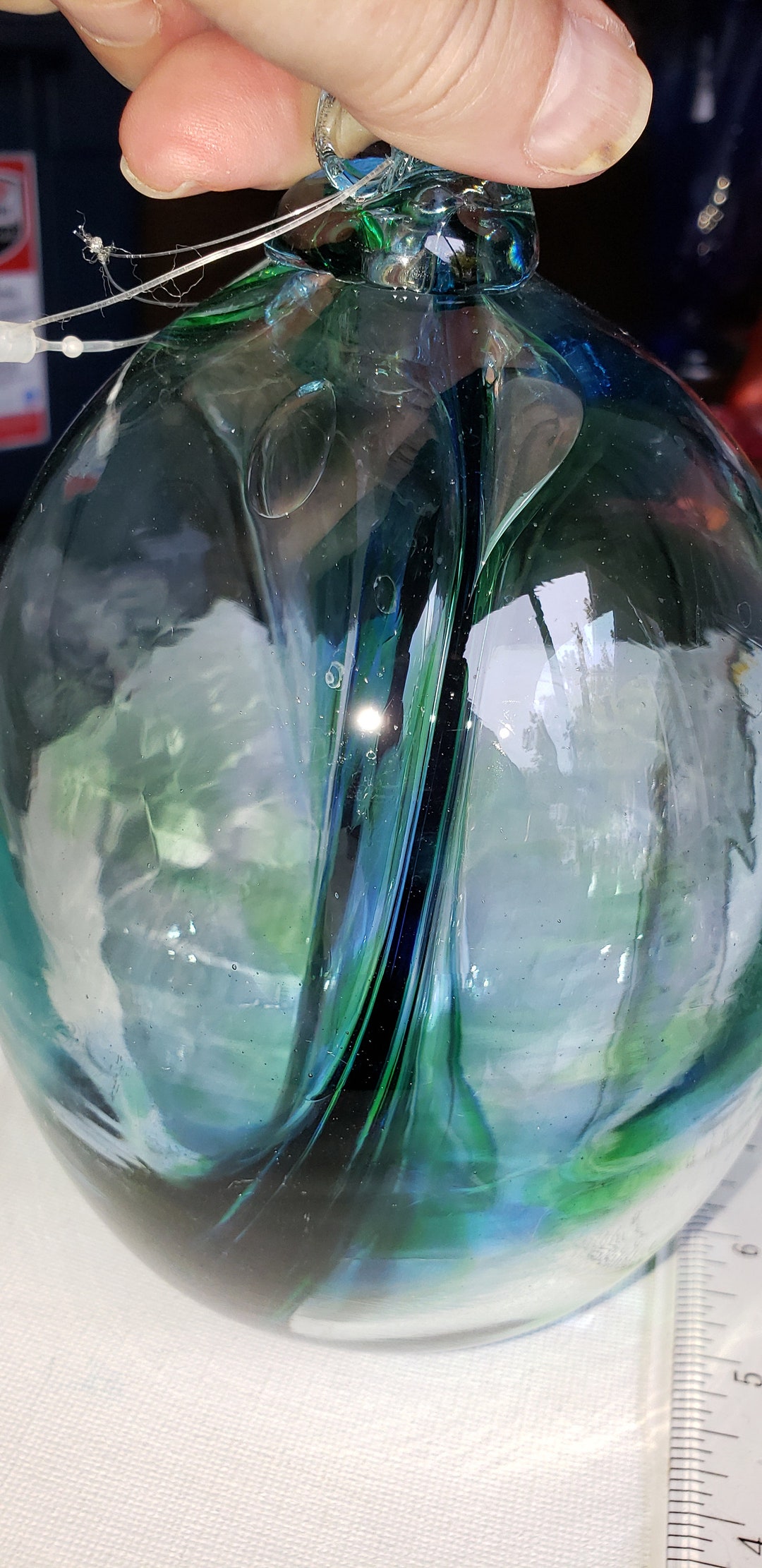 Heavy Large Art Glass Orb Hand Blown Excellent Condition - Etsy