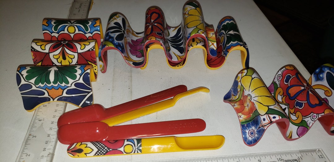 Set of Taco Serving Trays and Utensils Plastic and in Excellent ...