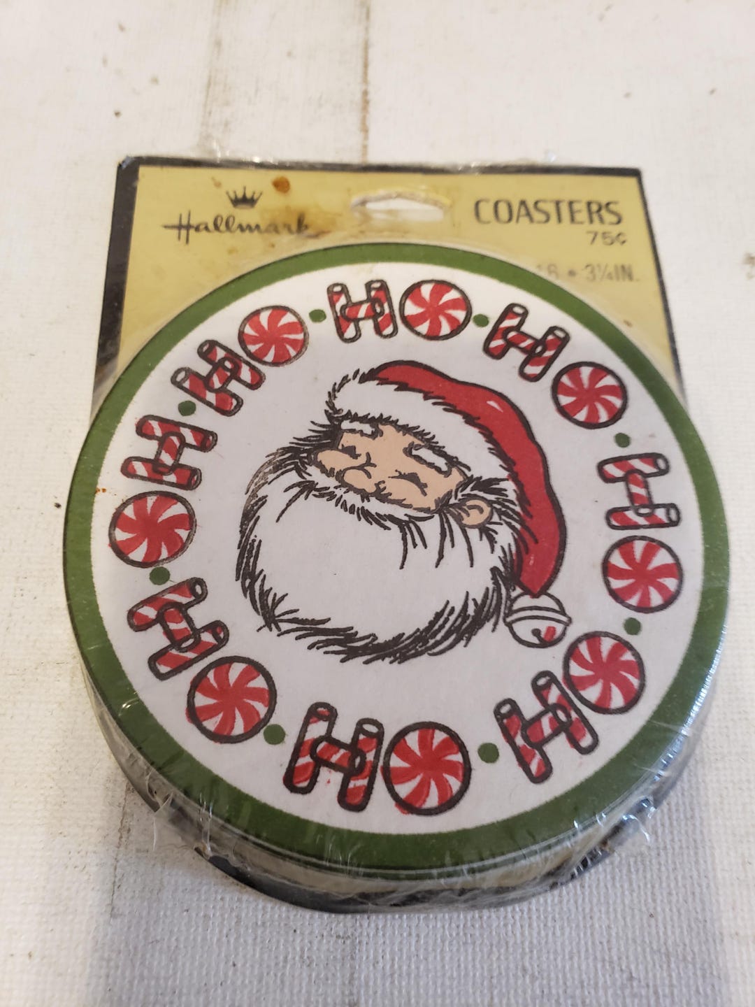 Vintage Hallmark Paper Christmas Coasters Original Package Excellent ...