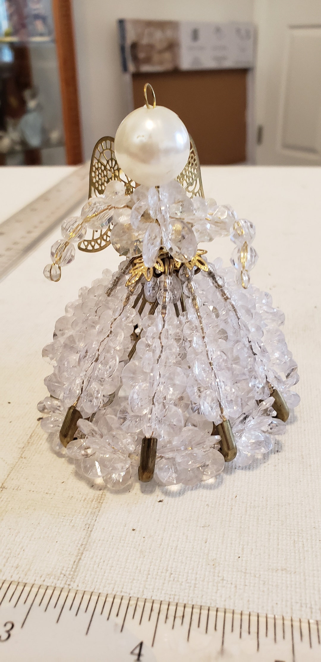 White Safety Pin Angel Ornament Excellent Condition - Etsy