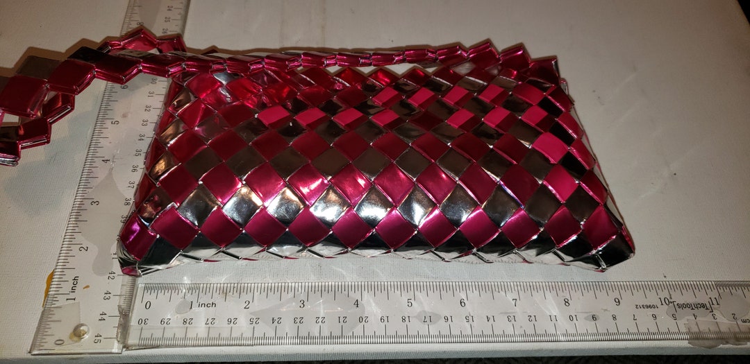 Shiny Pink and Silver Gum Wrapper Purse Excellent Condition - Etsy