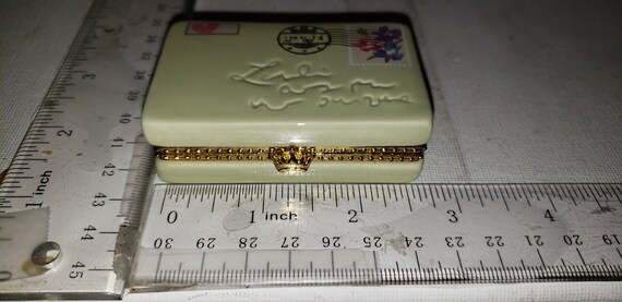 Ceramic Hallmark letter trinket box excellent conditi… - Gem