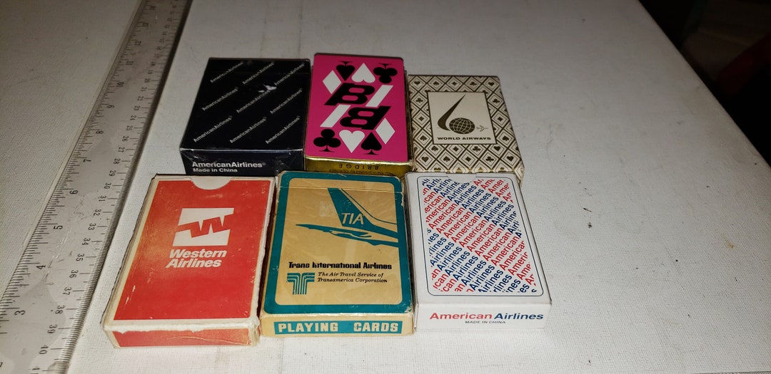 Lot of 6 Decks of Airline Playing Cards in Good Condition - Etsy
