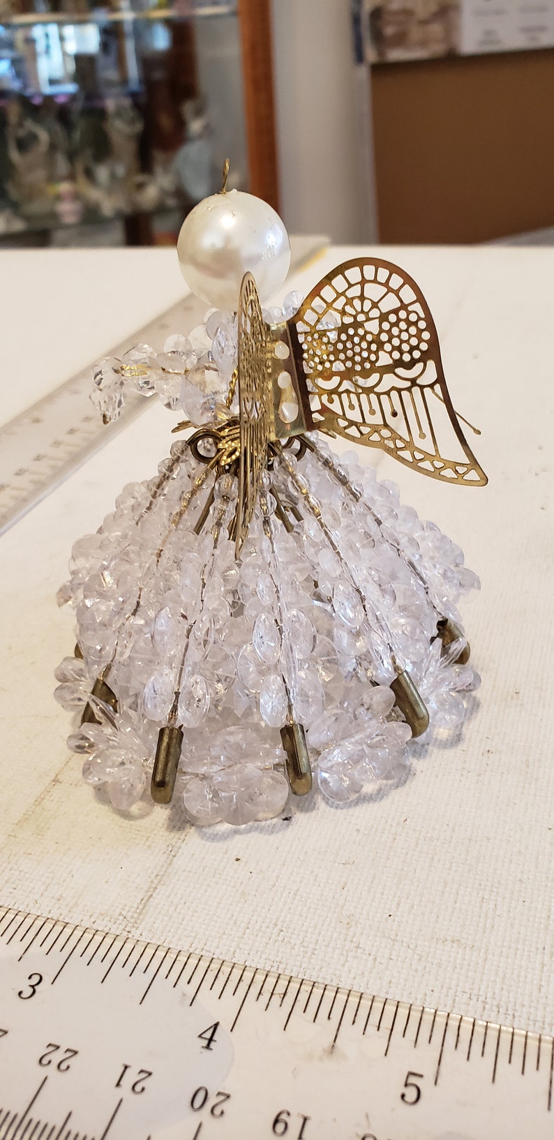 White Safety Pin Angel Ornament Excellent Condition - Etsy