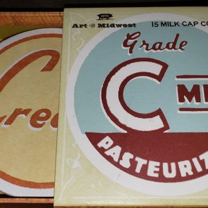 Vintage Look Milk Cap Coasters in Original Box Excellent - Etsy UK