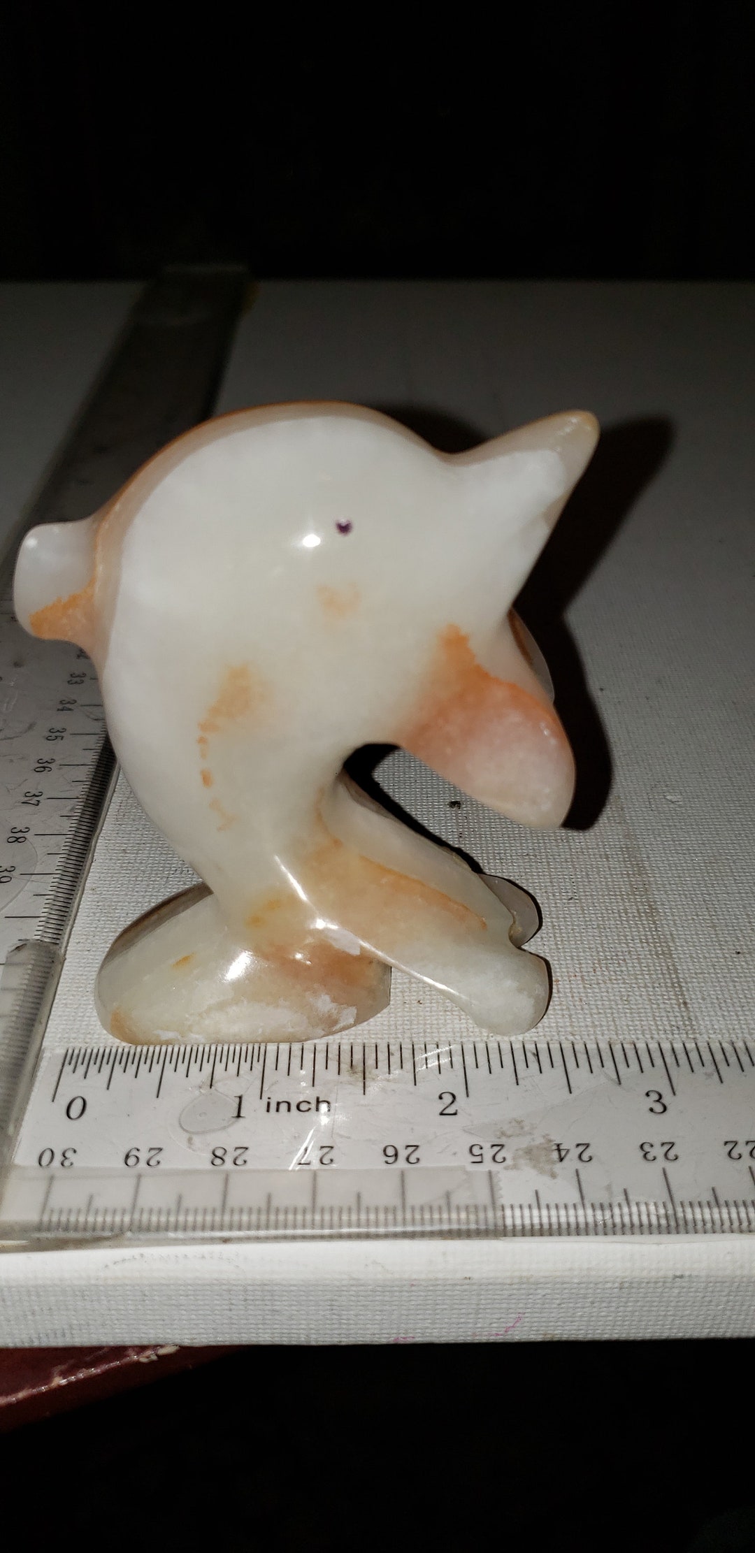 Hand Carved Stone Dolphin Figurine Excellent Condition - Etsy