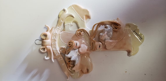 Koko Original Ceramic Cross With Angels Excellent Condition - Etsy