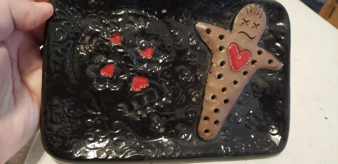 Voodoo Appetizer Dish Mardi Gras Mud by Libby D's Studio Excellent ...