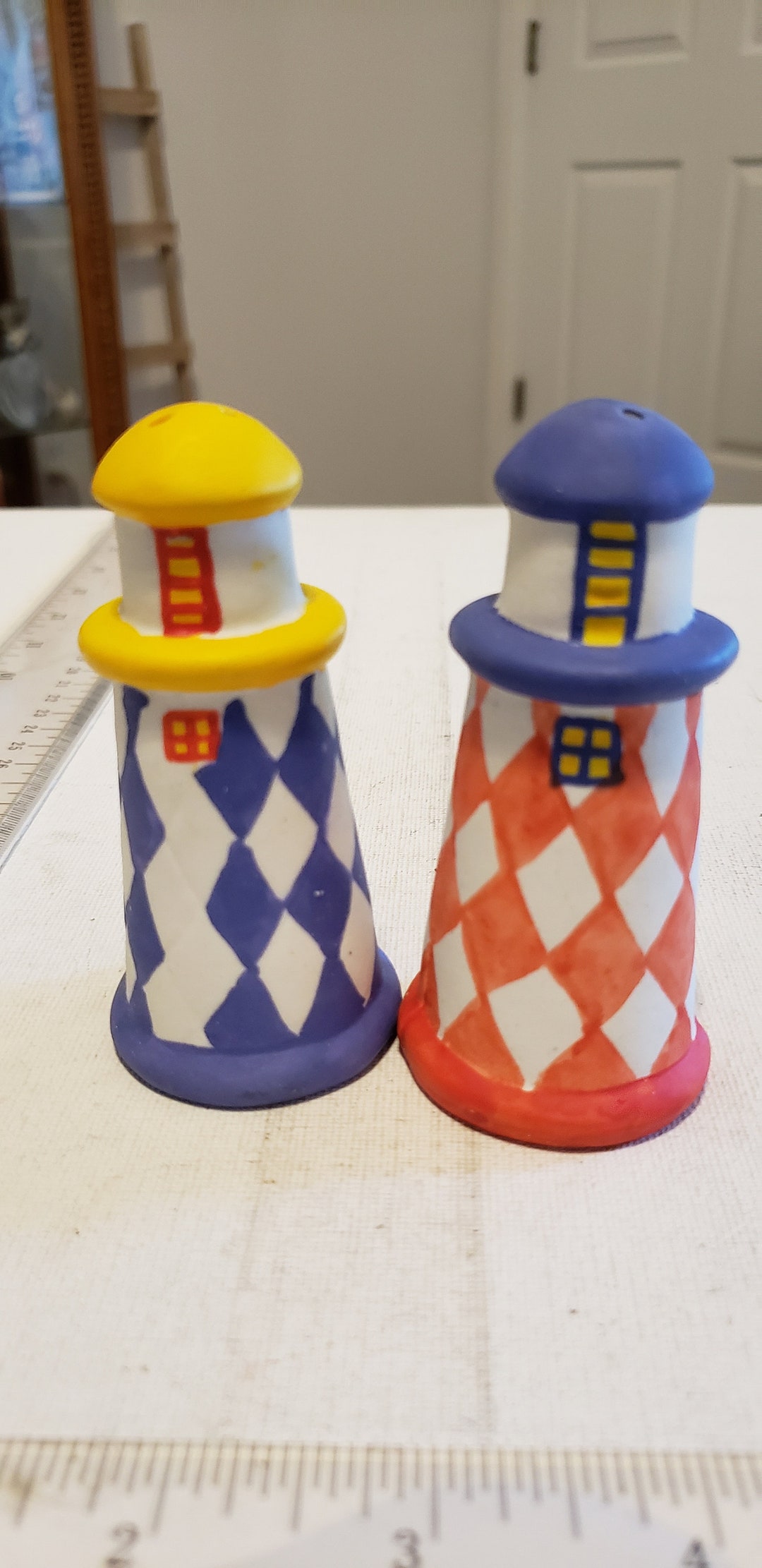 Lighthouse Salt and Pepper Shakers Ceramic Excellent Condition - Etsy