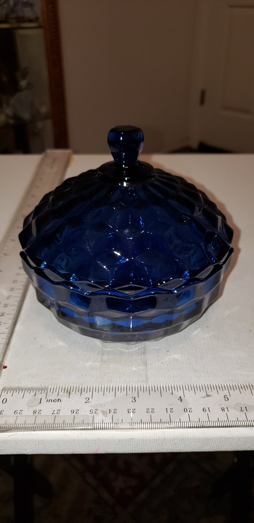 Indiana Glass Cobalt Blue Candy Dish Excellent Condition - Etsy
