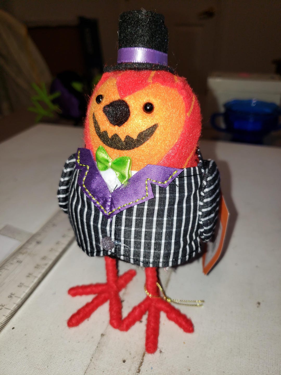 Hyde and Eek Cloth Bird Halloween Decor. Gourdon Excellent Condition - Etsy