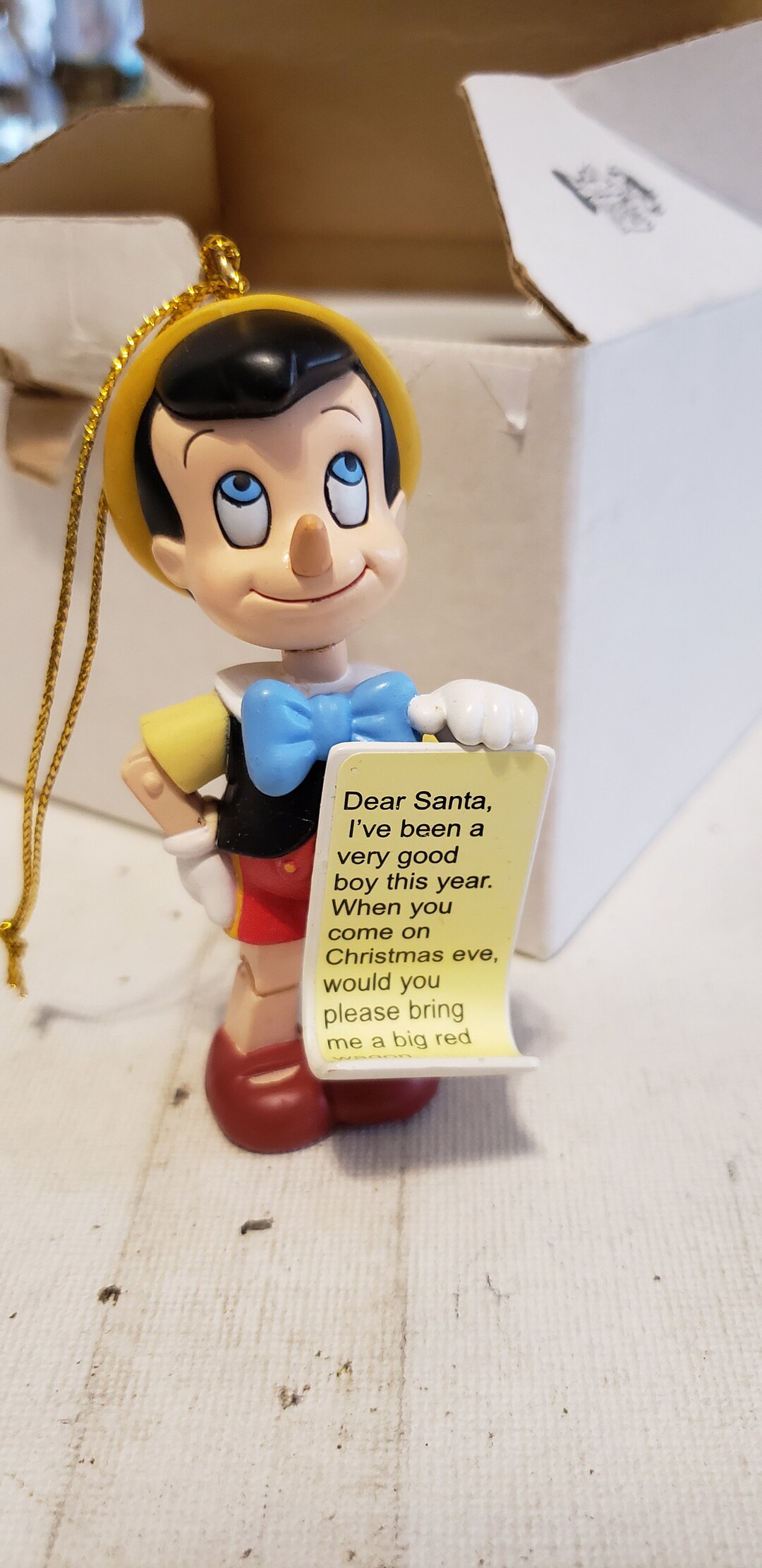 Disney Christmas Magic Pinocchio Ornament. Excellent Condition - Etsy