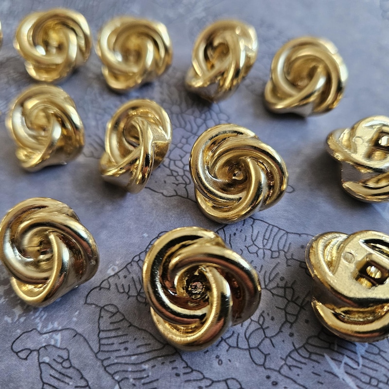 Gold Buttons Swirl - Etsy UK