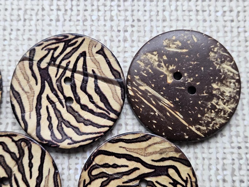 40mm BIG Coconut Buttons Laser Tri Colour Design 1 & 5/8" - Etsy UK
