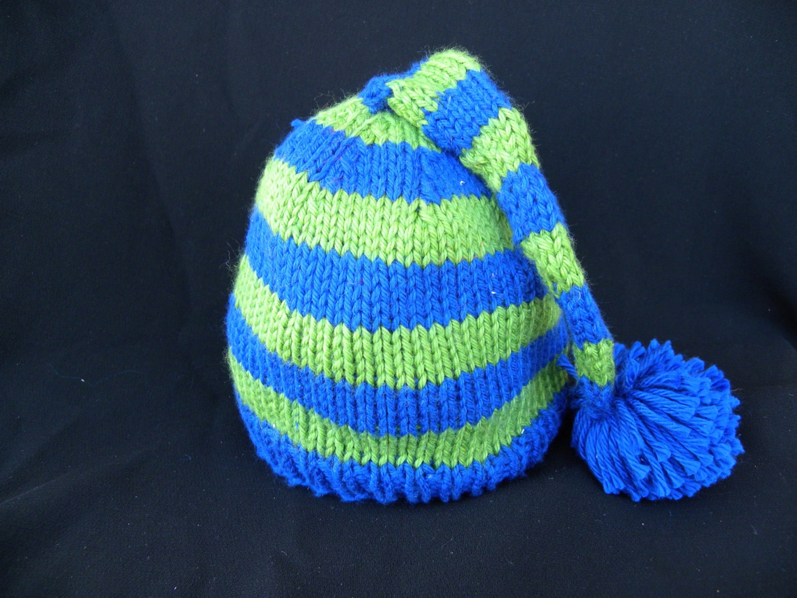 Toddler Striped Hat Knitting Pattern-pdf, in Worsted Weight, Chemo Hat, Light Weight-team Colors ...