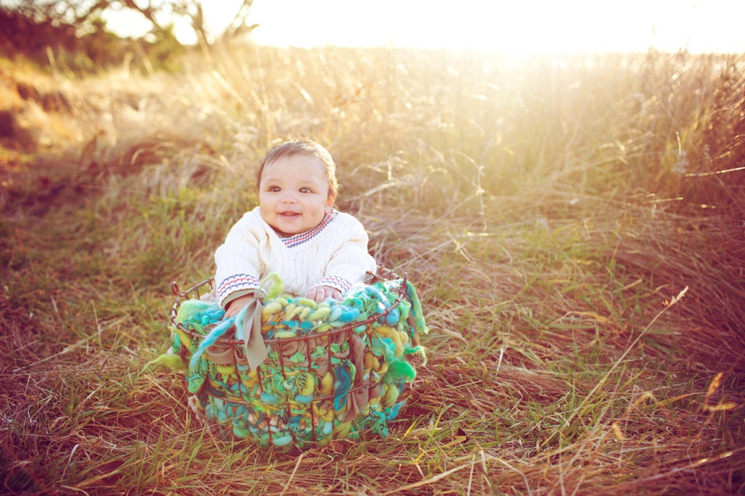 Handspun Prop Blanket PATTERN, Soft, Fluffy, for Spring Portraits ...