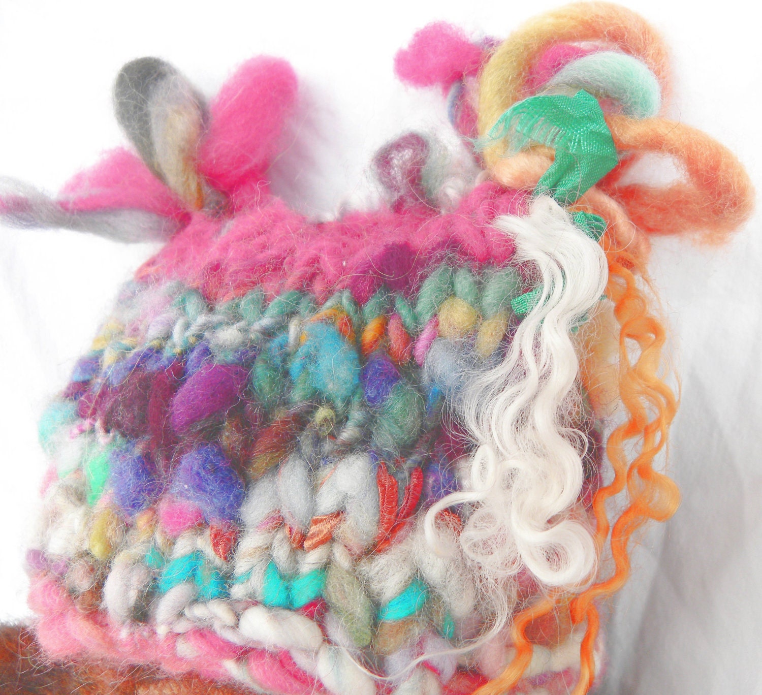 Petalspun Baby Hat Loopy PATTERN, in Handspun Art Yarn, for Newborn Hat ...