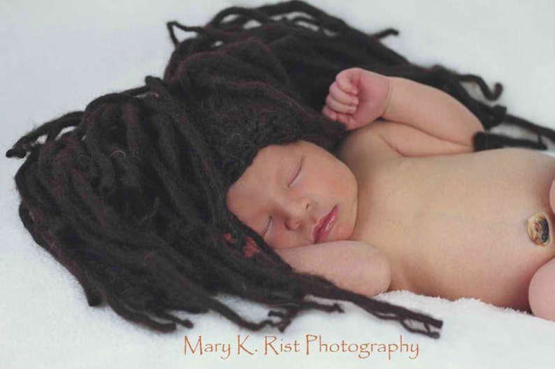 Hippy Dreadlock Baby Hat PATTERN, in Soft, Handspun, Fun Photo Prop ...