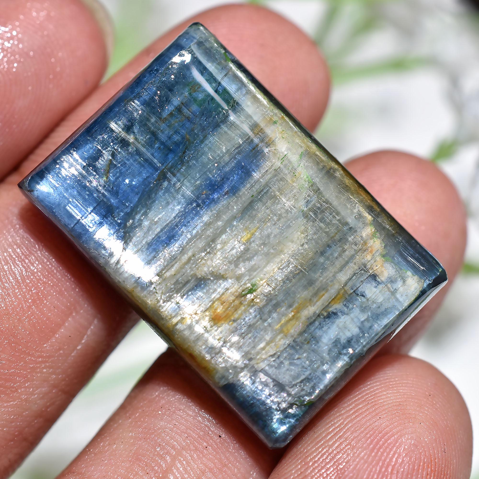 Elegant Flashy Kyanite Cabochon, Polished Domed/puffy Shape Blue ...