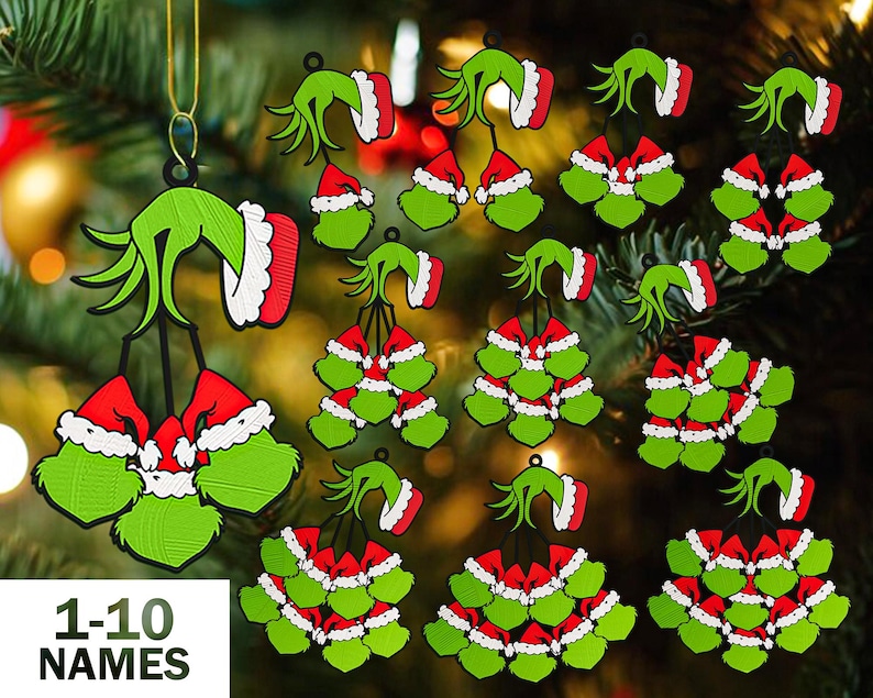 Grinch SVG Bundle: Christmas Ornament, Cricut & Silhouette Cut Files ...