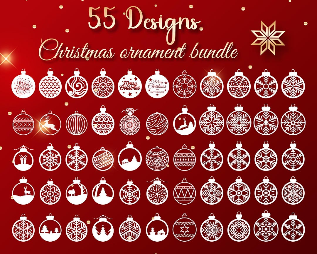 Christmas Balls SVG Bundle, Christmas Ornaments Svg Bundle, Laser Cut ...