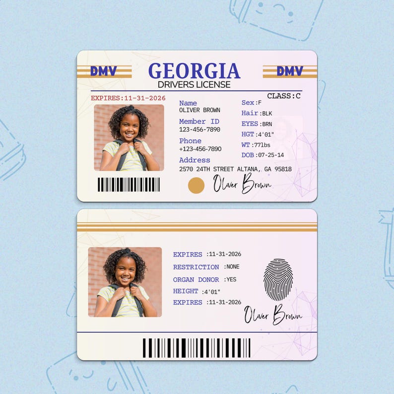 Drivers License Editable Template, Kids Play Driver License, Child ...