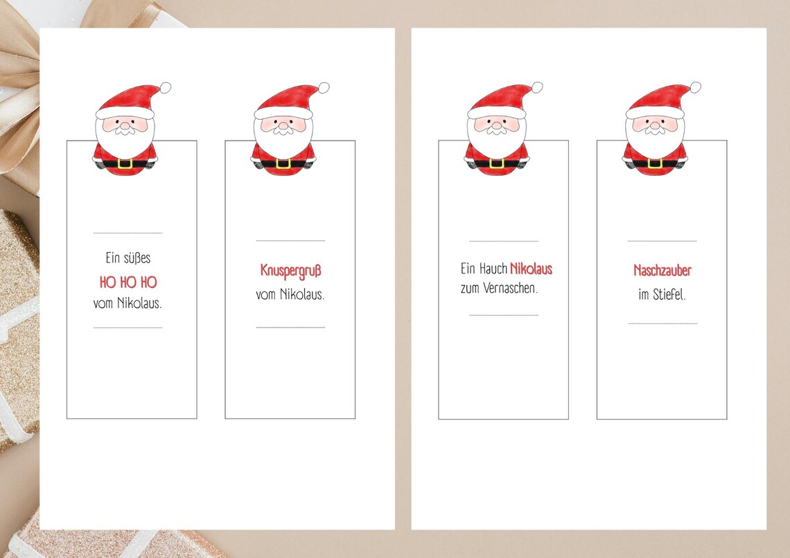 Santa Claus Printable Template | Kinder Chocolate Bar Wrapper | Wrapper ...