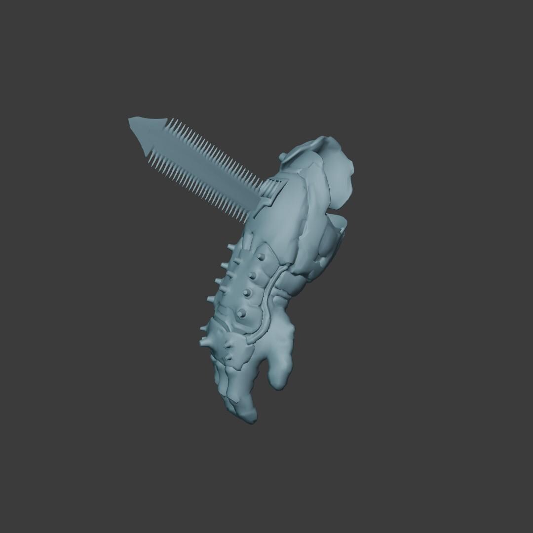 Doom Slayer Inspired Gauntlet With Blade & Missile Launchers STL ...