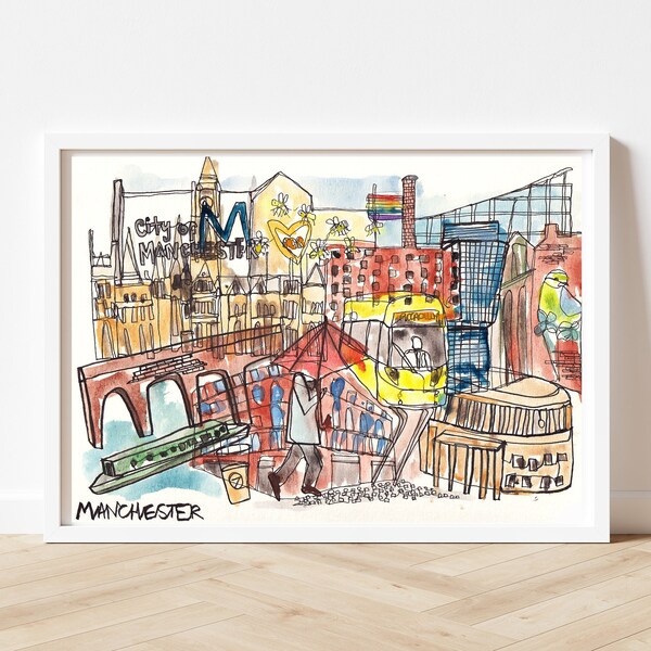 Manchester Print - Etsy UK