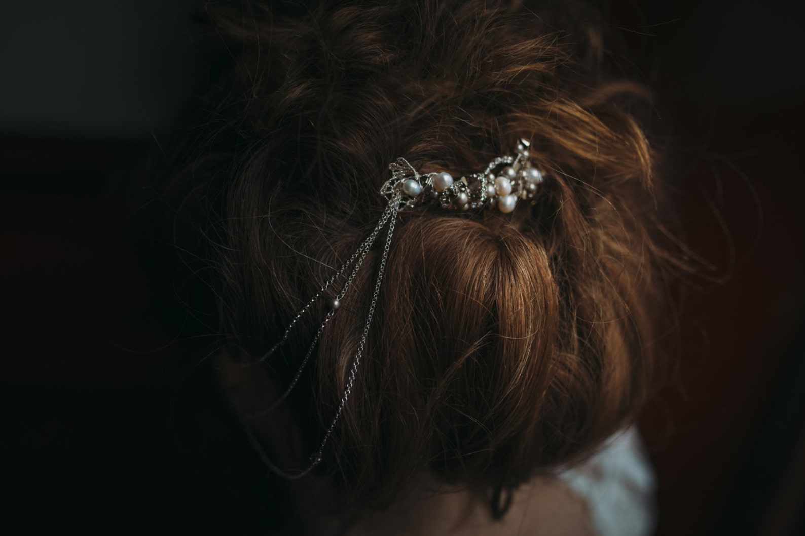 OFFER Jewelled Ear Cuff Chain Bridal Comb Headpiece - Mabel, Bridal ...