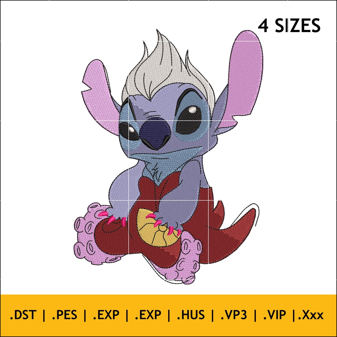 Spooky Halloween Ursula Stitch Embroidery Design 4 Sizes Fun Villain ...