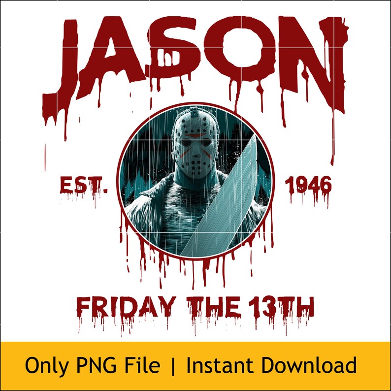 Halloween Horror PNG | Jason Voorhees Friday the 13th Clipart for DIY T ...