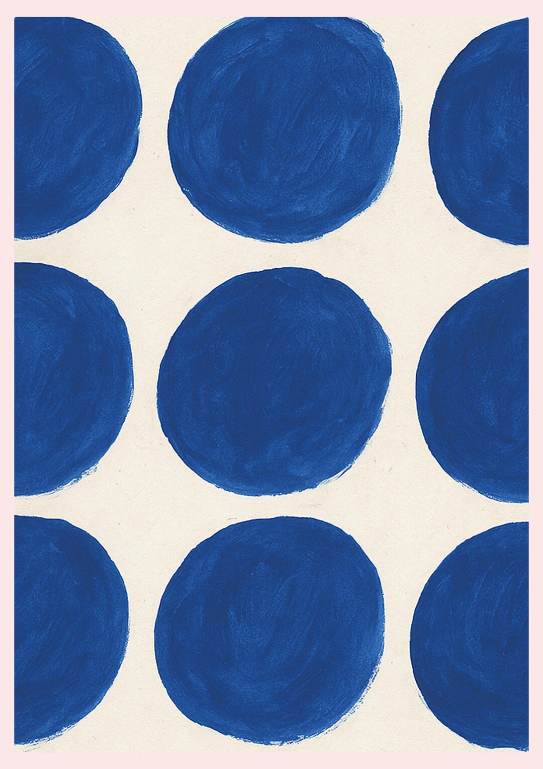 Blue Abstract Round Forms Poster - Etsy