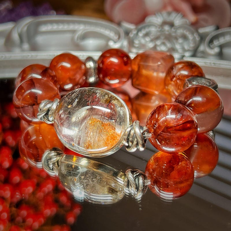 Crimson Crystal Bracelet - Etsy