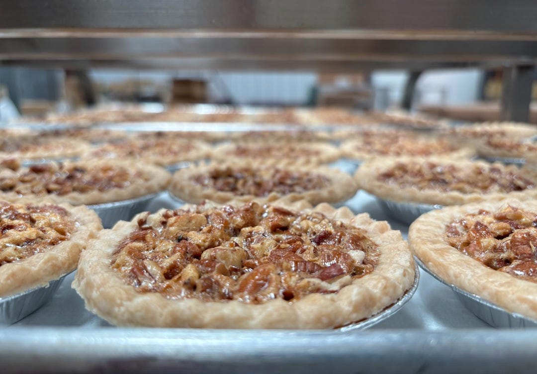 6 Mini Pecan Pies Individually Wrapped - With Custom Label Options ...