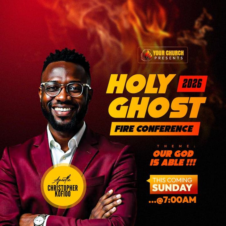 Church Flyers | 5 Editable Files on Canva Template & PSD File | Sunday ...