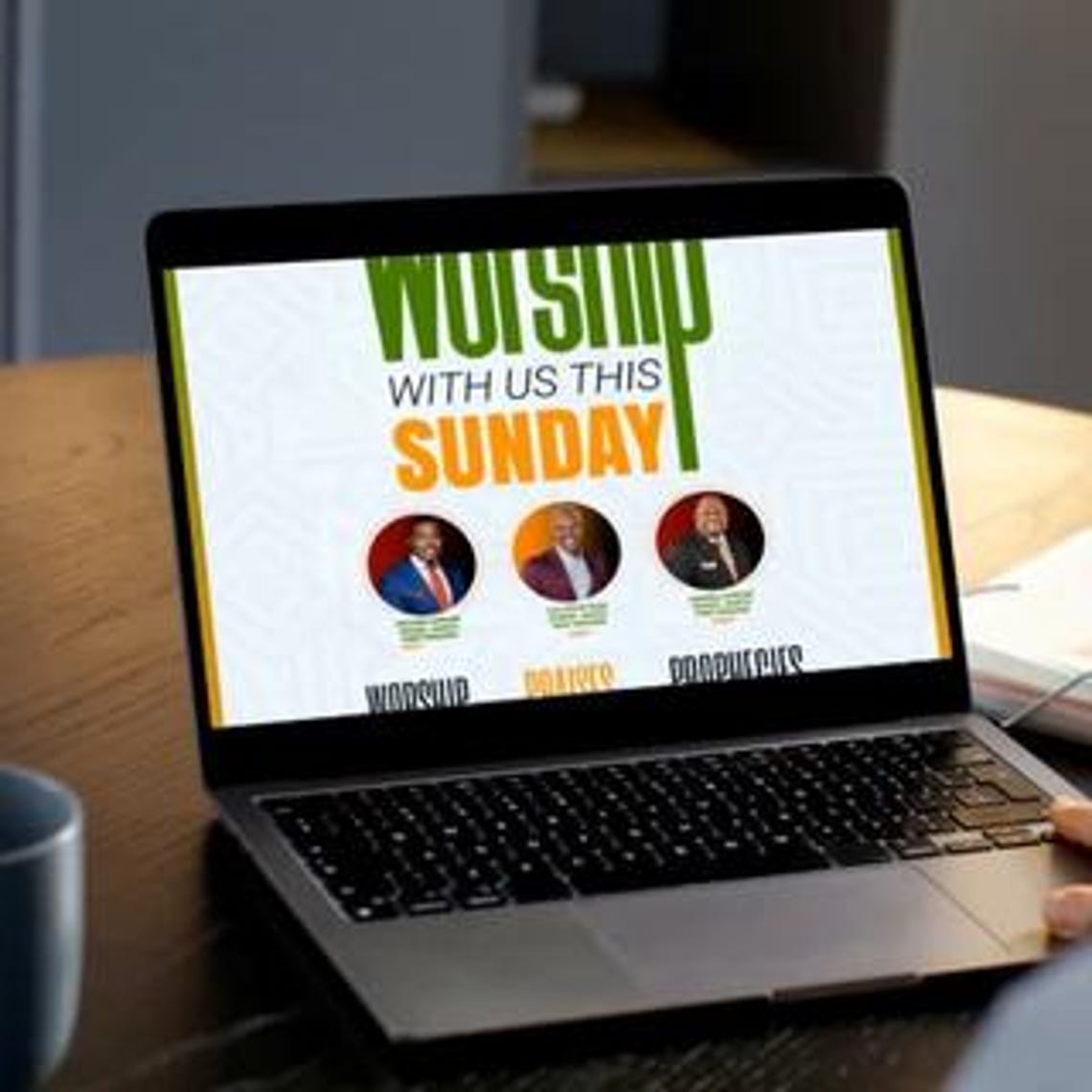 Church Flyer - Editable Canva Template & PSD File | Sunday Service ...