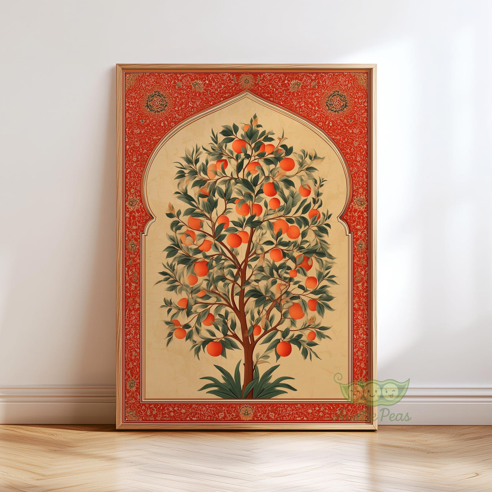 Persian Citrus Tree Wall Art, Middle Eastern Botanical Print ...